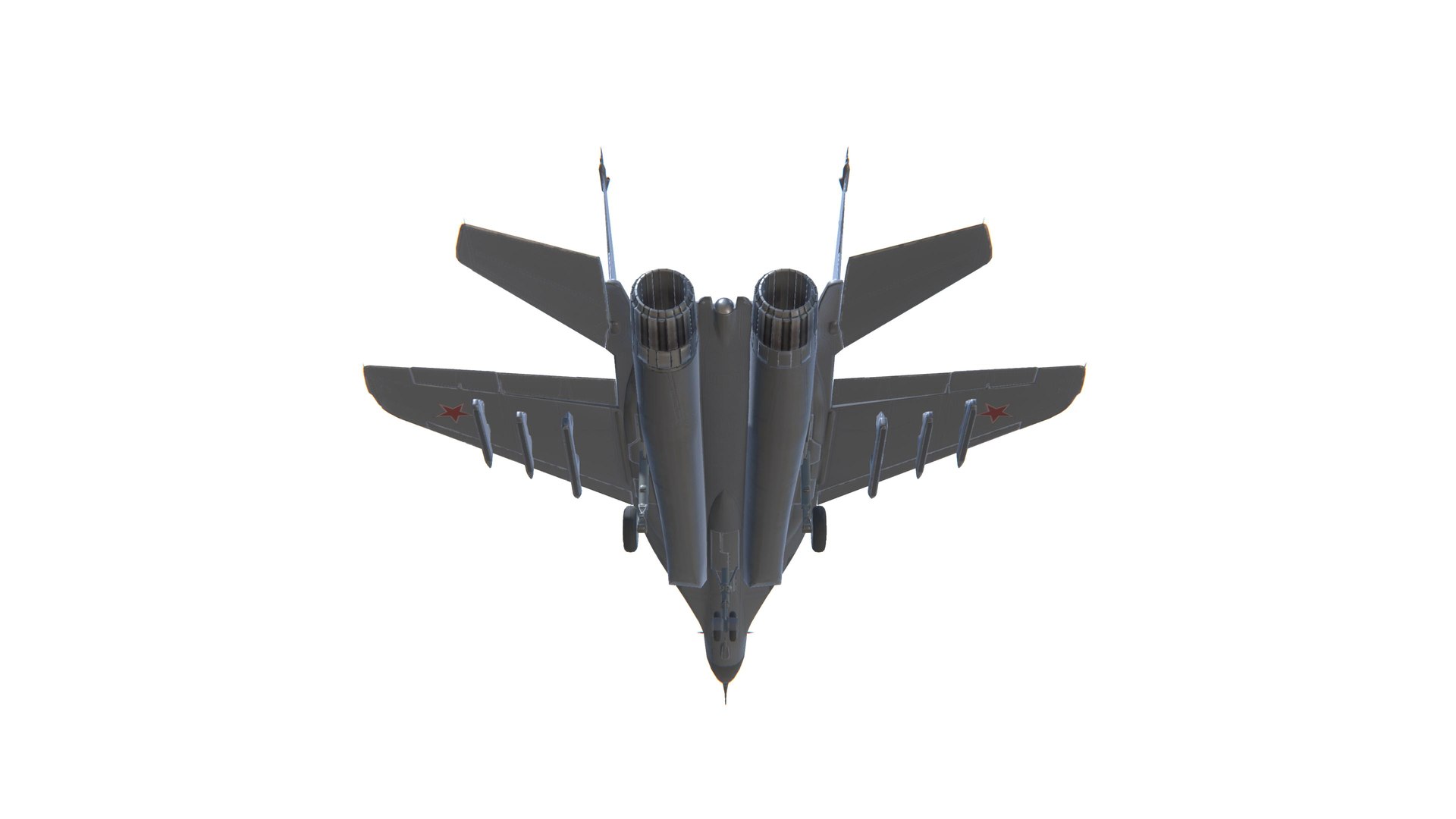 MIG-29 Fulcrum Jet Fighter Aircraft Low-poly 3D model - TurboSquid 1800825