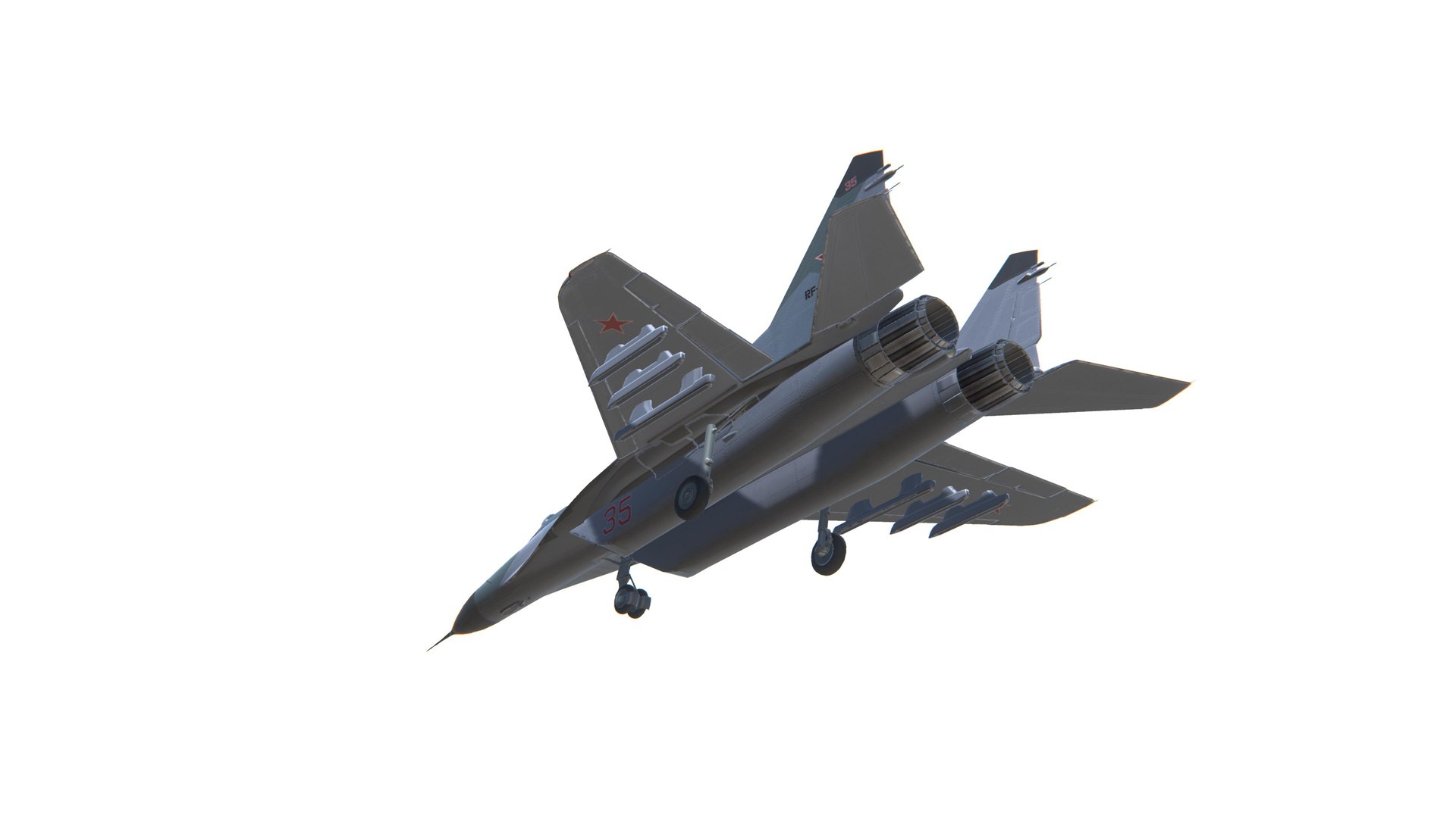 MIG-29 Fulcrum Jet Fighter Aircraft Low-poly 3D model - TurboSquid 1800825