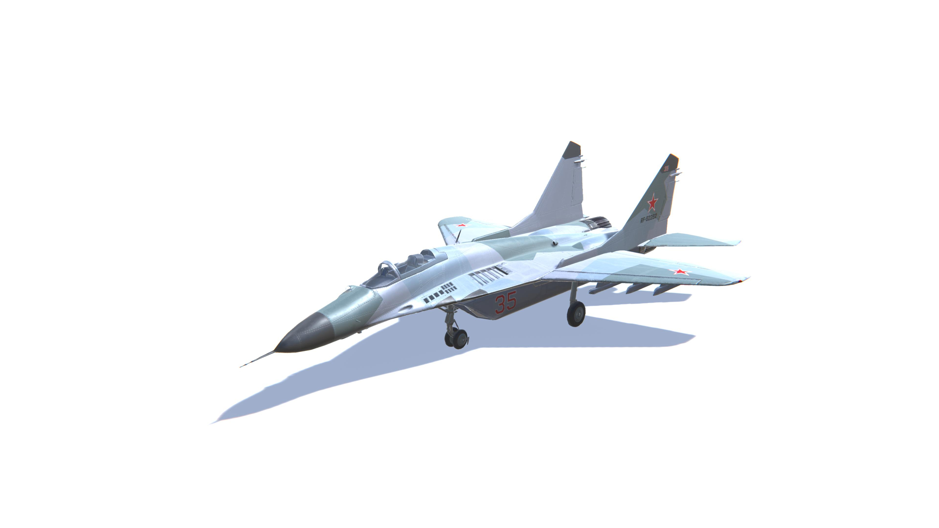 MIG-29 Fulcrum Jet Fighter Aircraft Low-poly 3D Model - TurboSquid 1800825