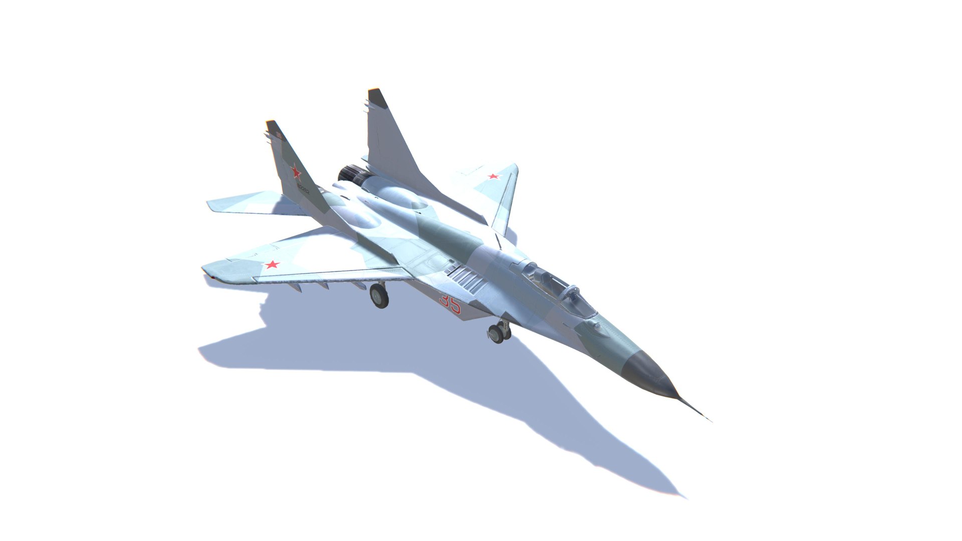 MIG-29 Fulcrum Jet Fighter Aircraft Low-poly 3D Model - TurboSquid 1800825
