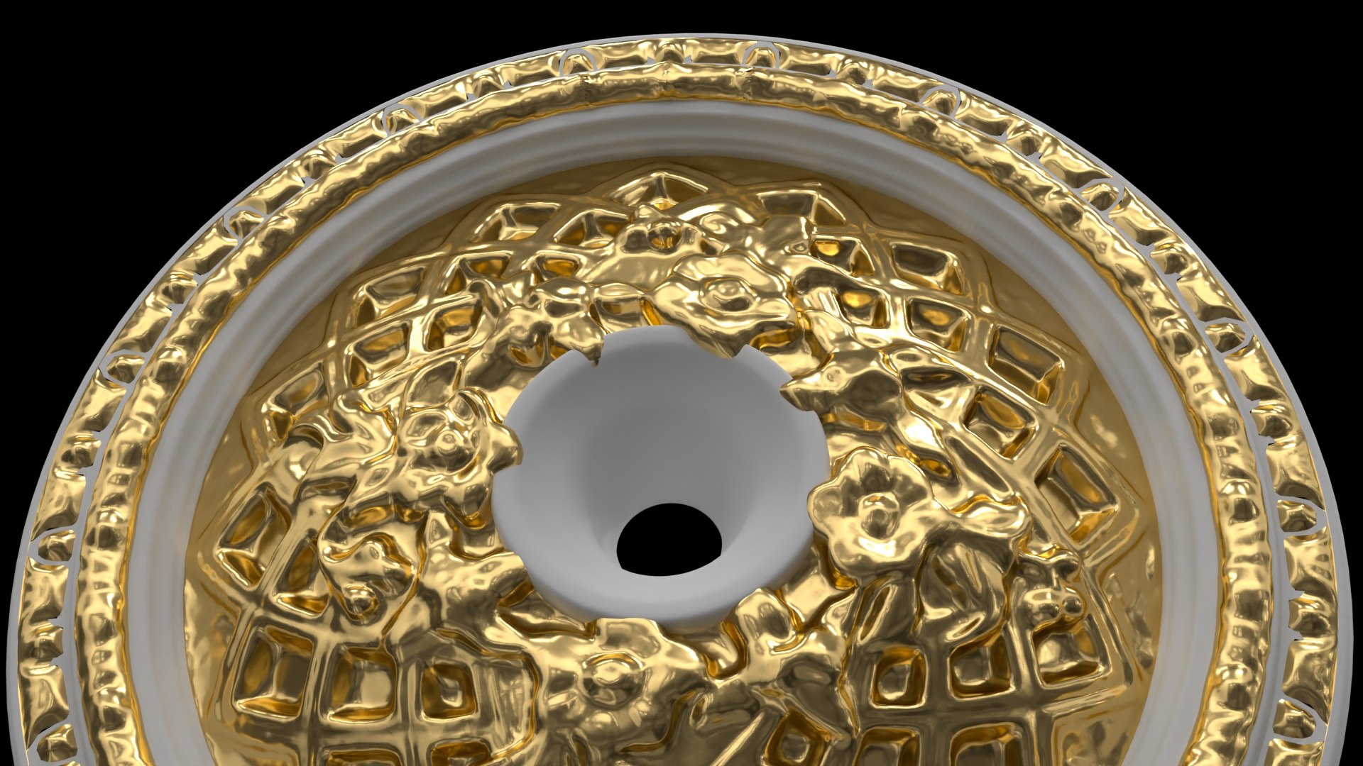 3D Ceiling Sockets Gypsum Plaster DR13 Model - TurboSquid 2026262