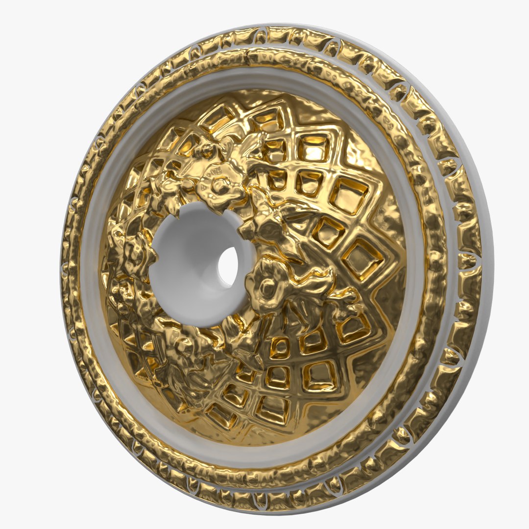 3D Ceiling Sockets Gypsum Plaster DR13 Model - TurboSquid 2026262