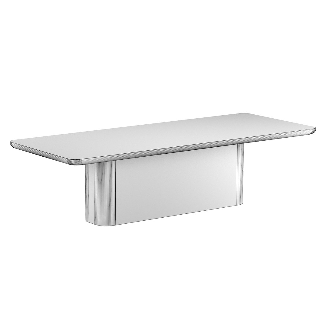 OSLO PEDESTAL RECTANGULAR DINING TABLE 3D - TurboSquid 1919875