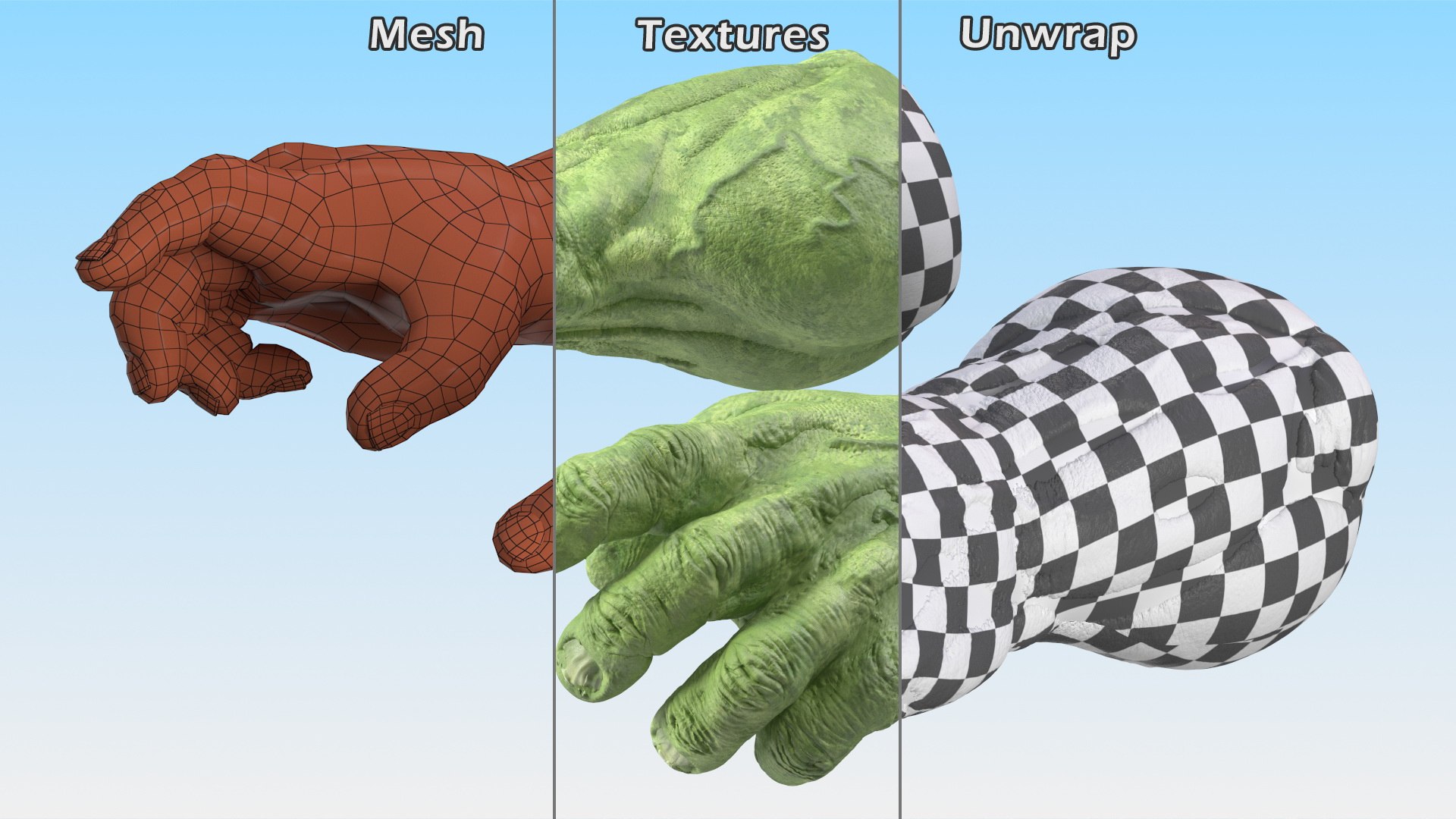 Hulk Hands Idle 3D model - TurboSquid 1902678