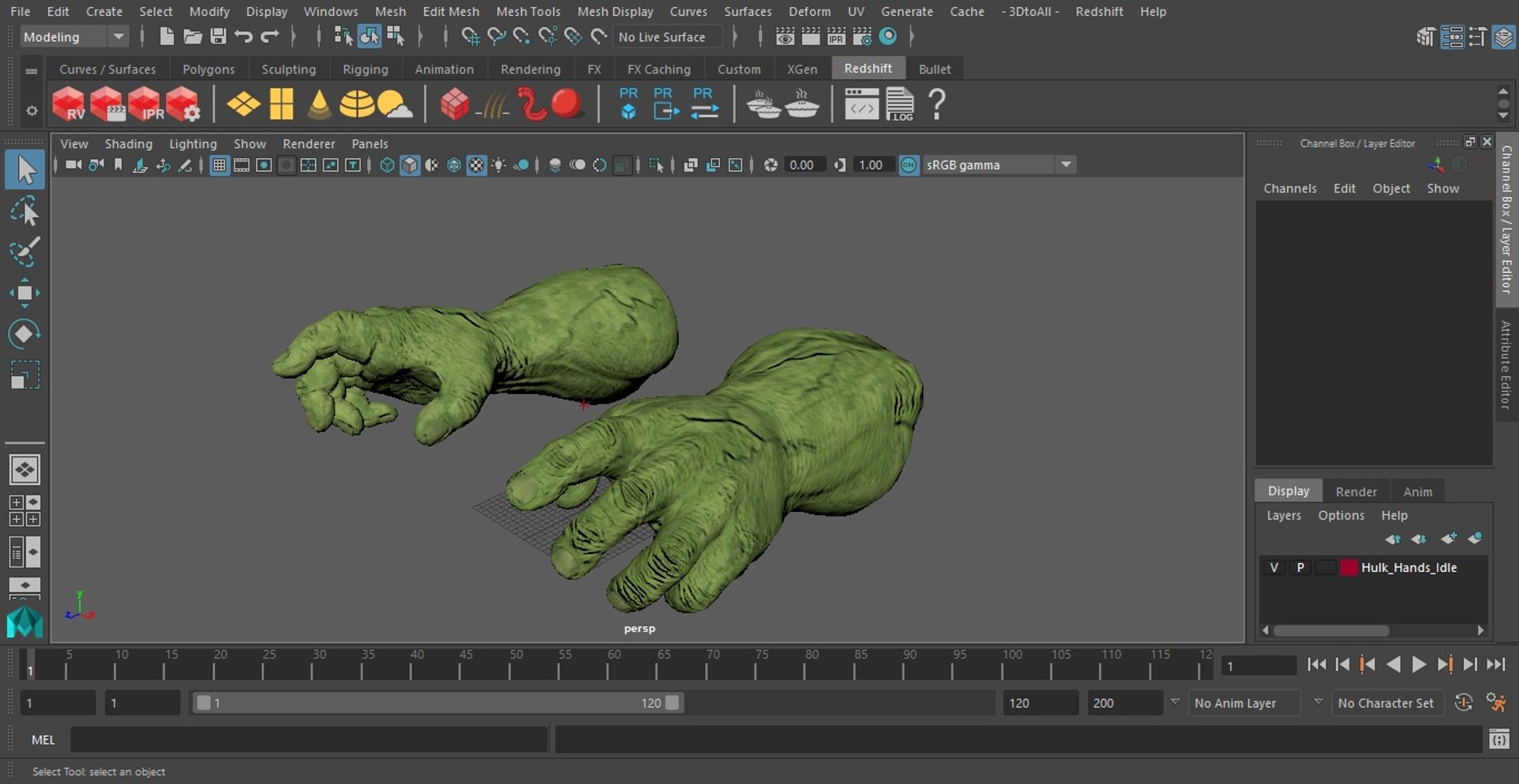 Hulk Hands Idle 3D model - TurboSquid 1902678