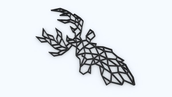 Geometric Reindeer Head 3D model - TurboSquid 1843877