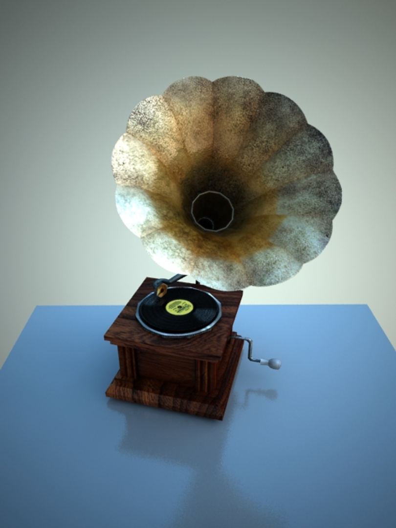 phonograph low-poly 3d model