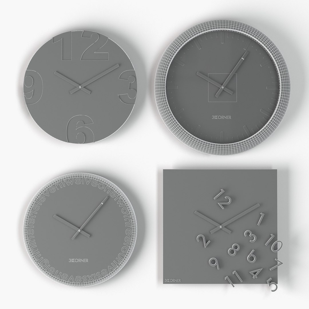 3d Model Design Wall Clock