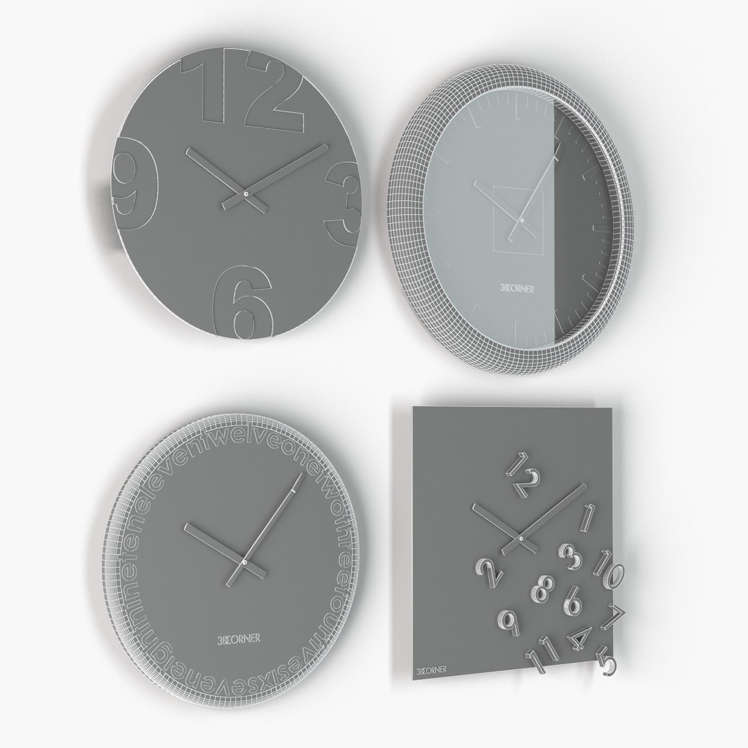 3d Model Design Wall Clock