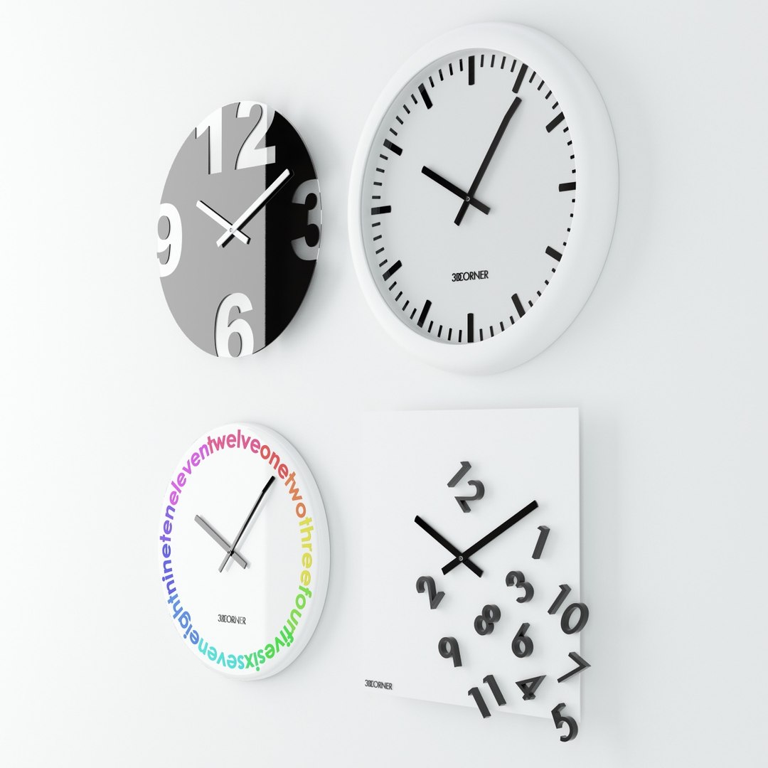 3d Model Design Wall Clock