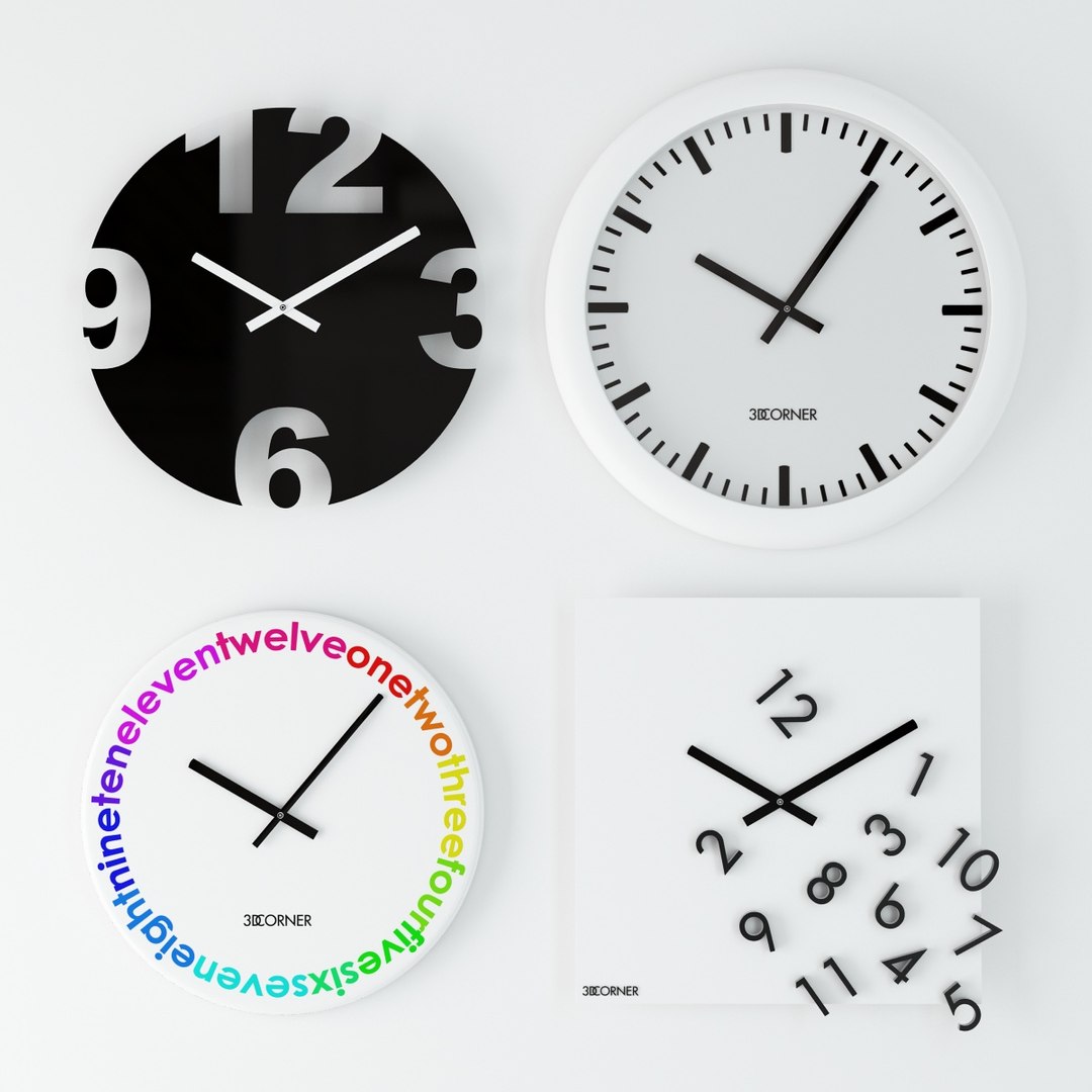 3d Model Design Wall Clock