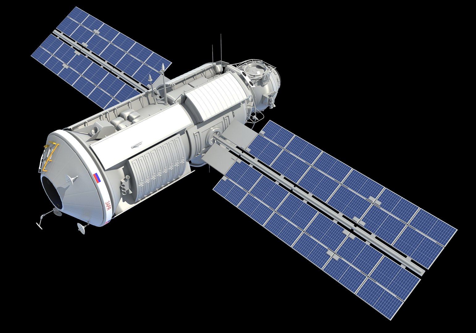 Zarya Functional Cargo Block Model - TurboSquid 1403519