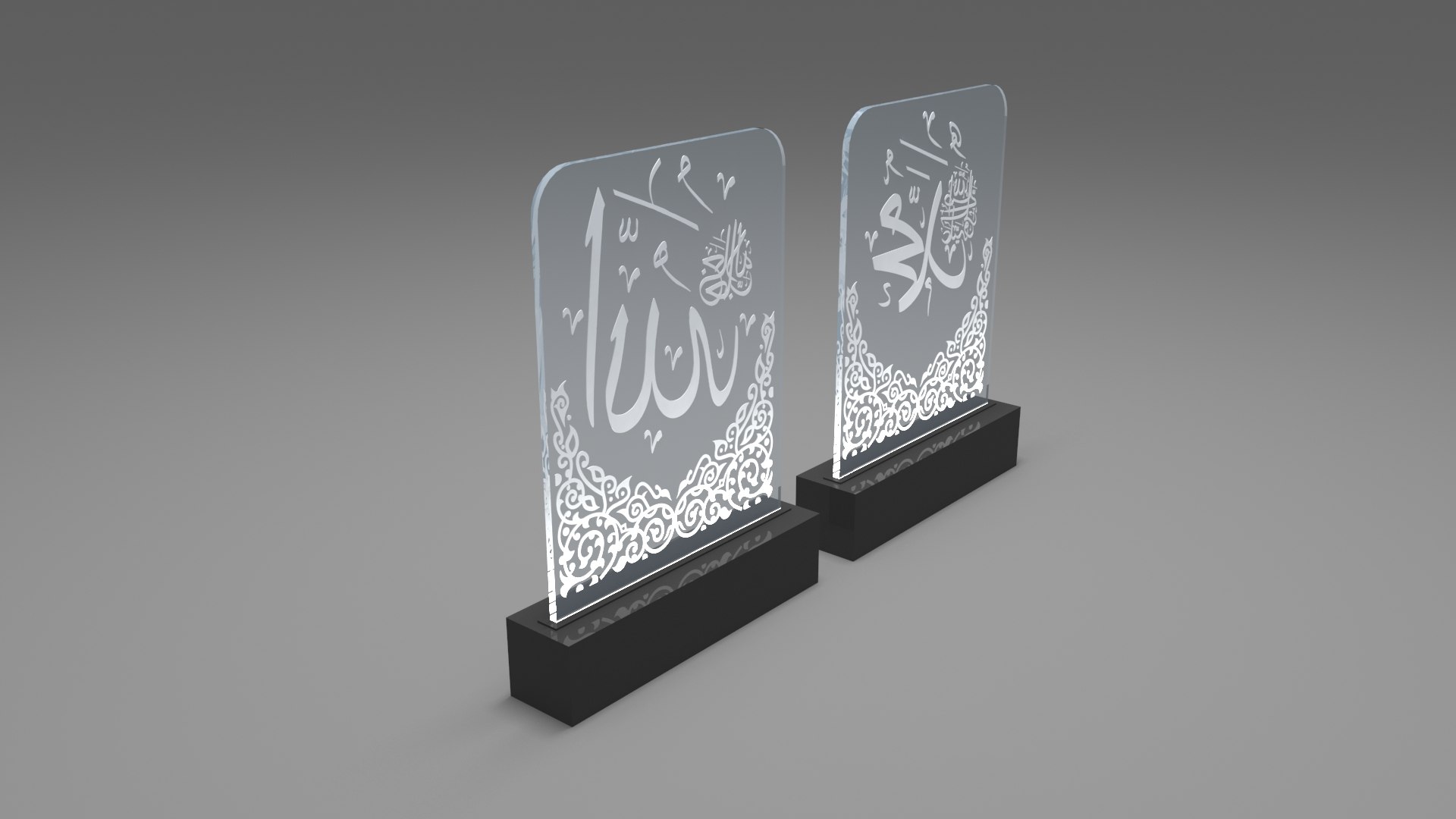 ALLAH MUHAMMAD Acrylic Base 3D Model - TurboSquid 1992445
