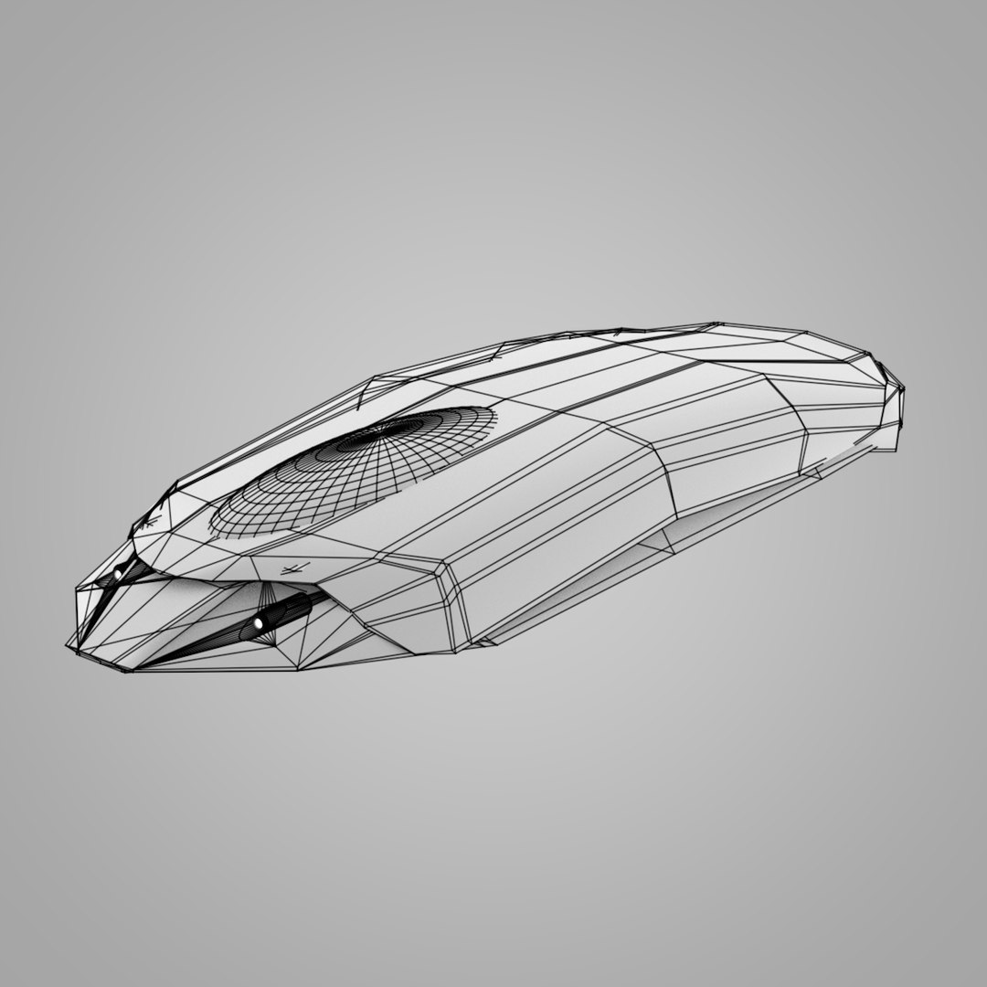 Sci-fi Hovercraft 3d Model