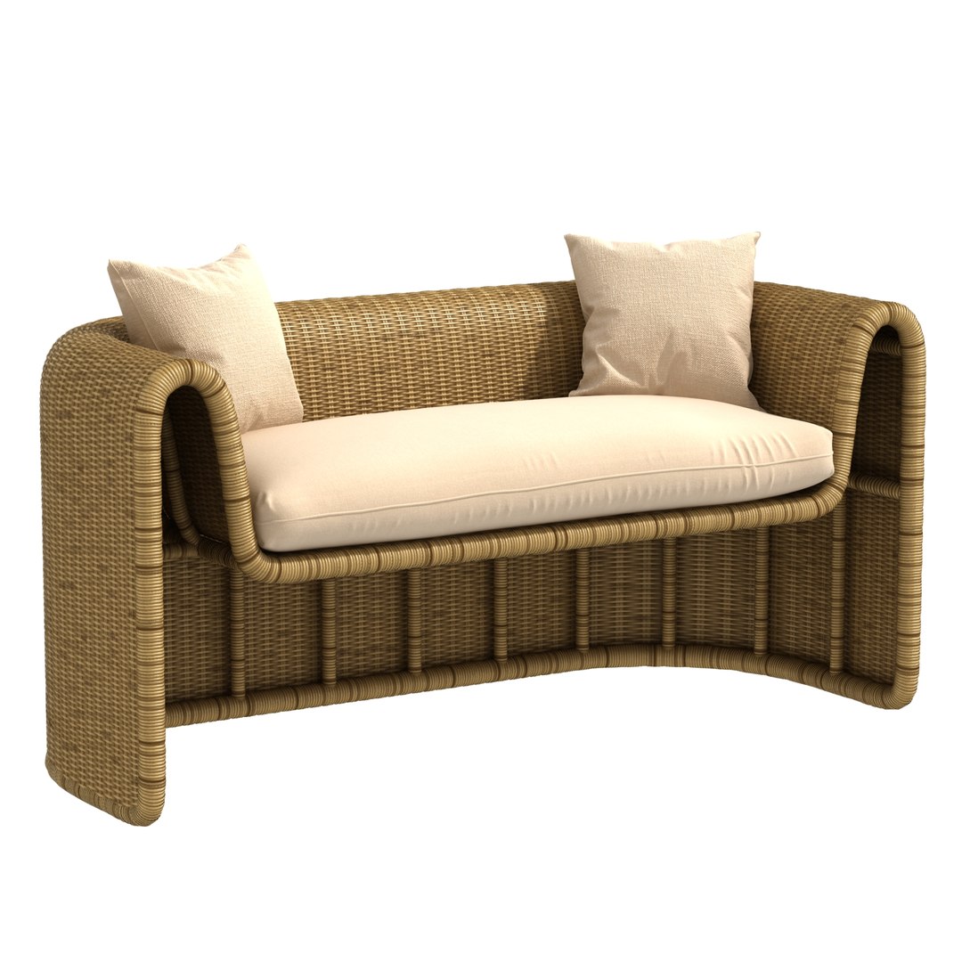 3D Randor Molded Loveseat By Danny Ho Fong - TurboSquid 2214794