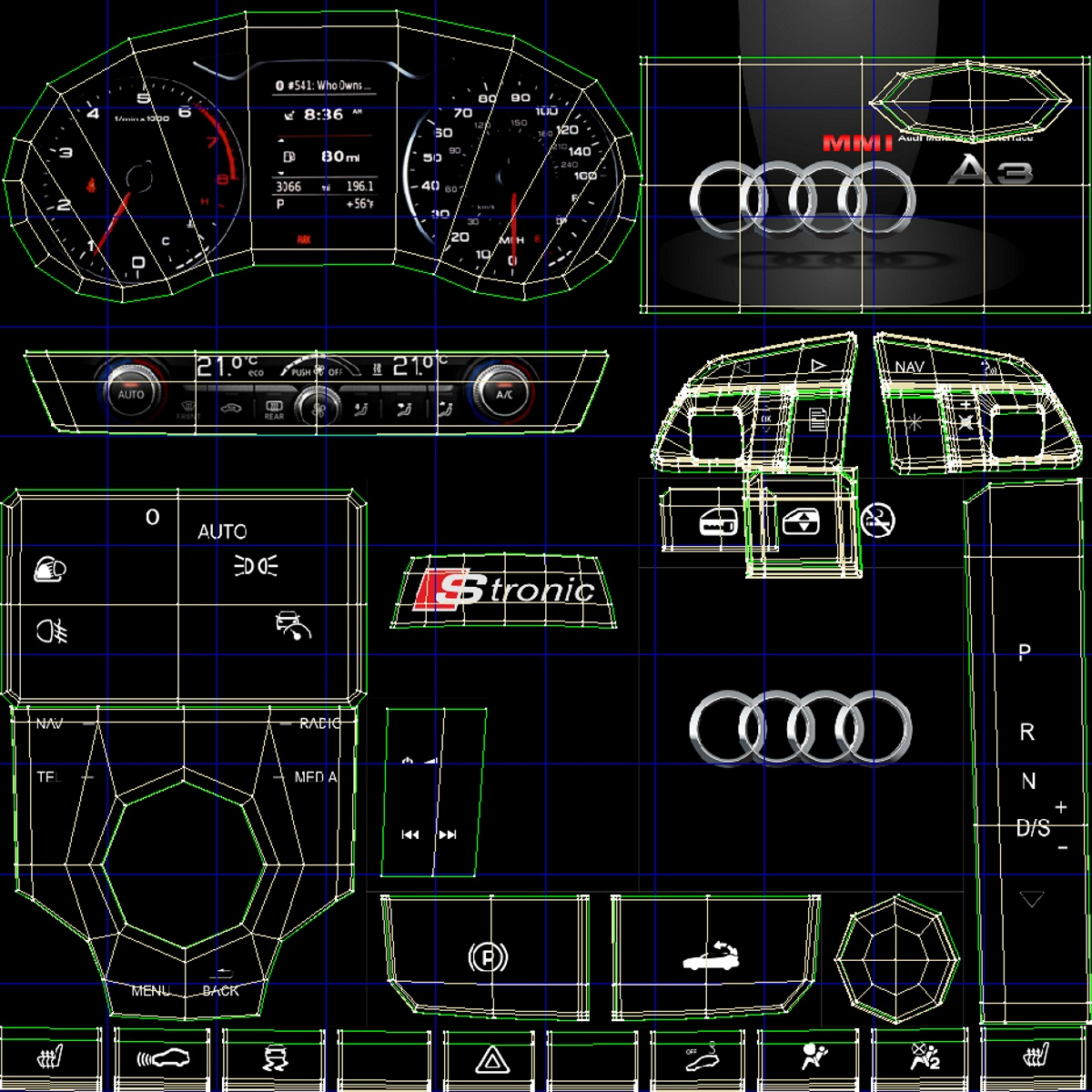 3d model 2014 audi a3