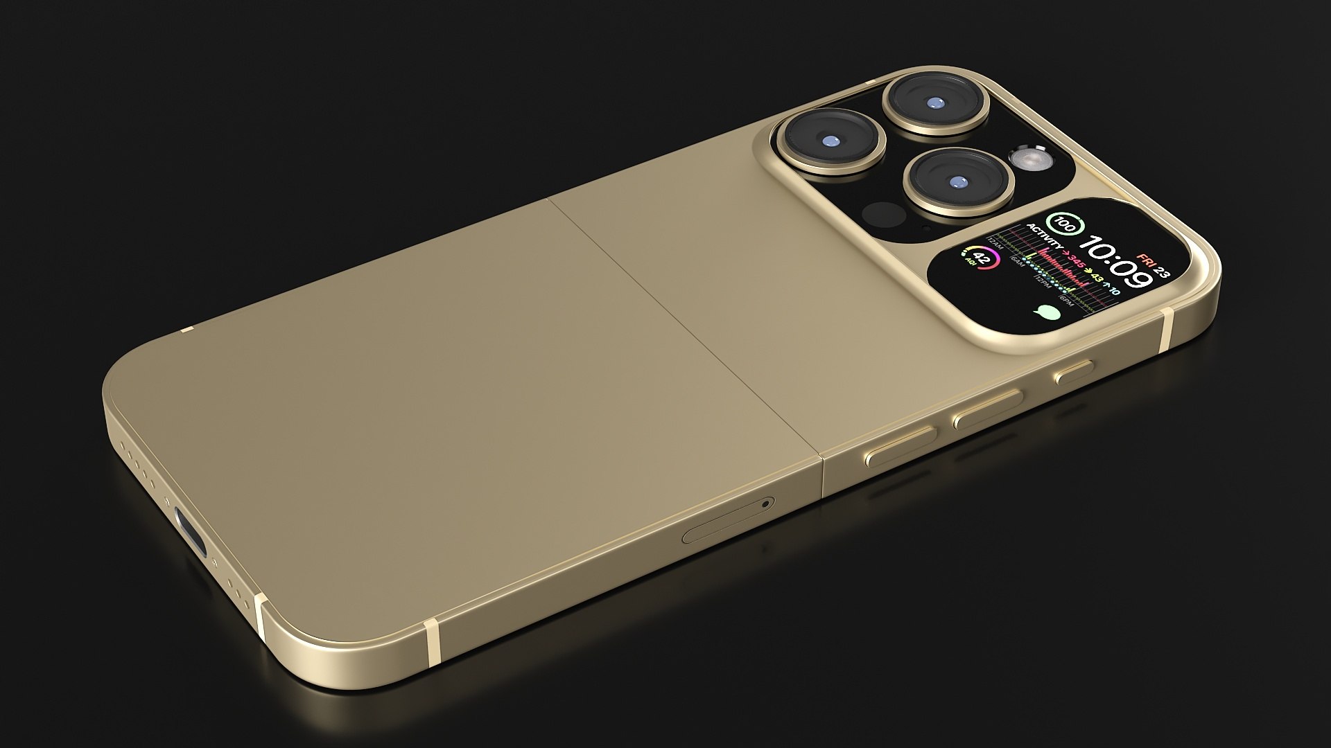 3D Model Flip Phone Radiant Gold - TurboSquid 2319097