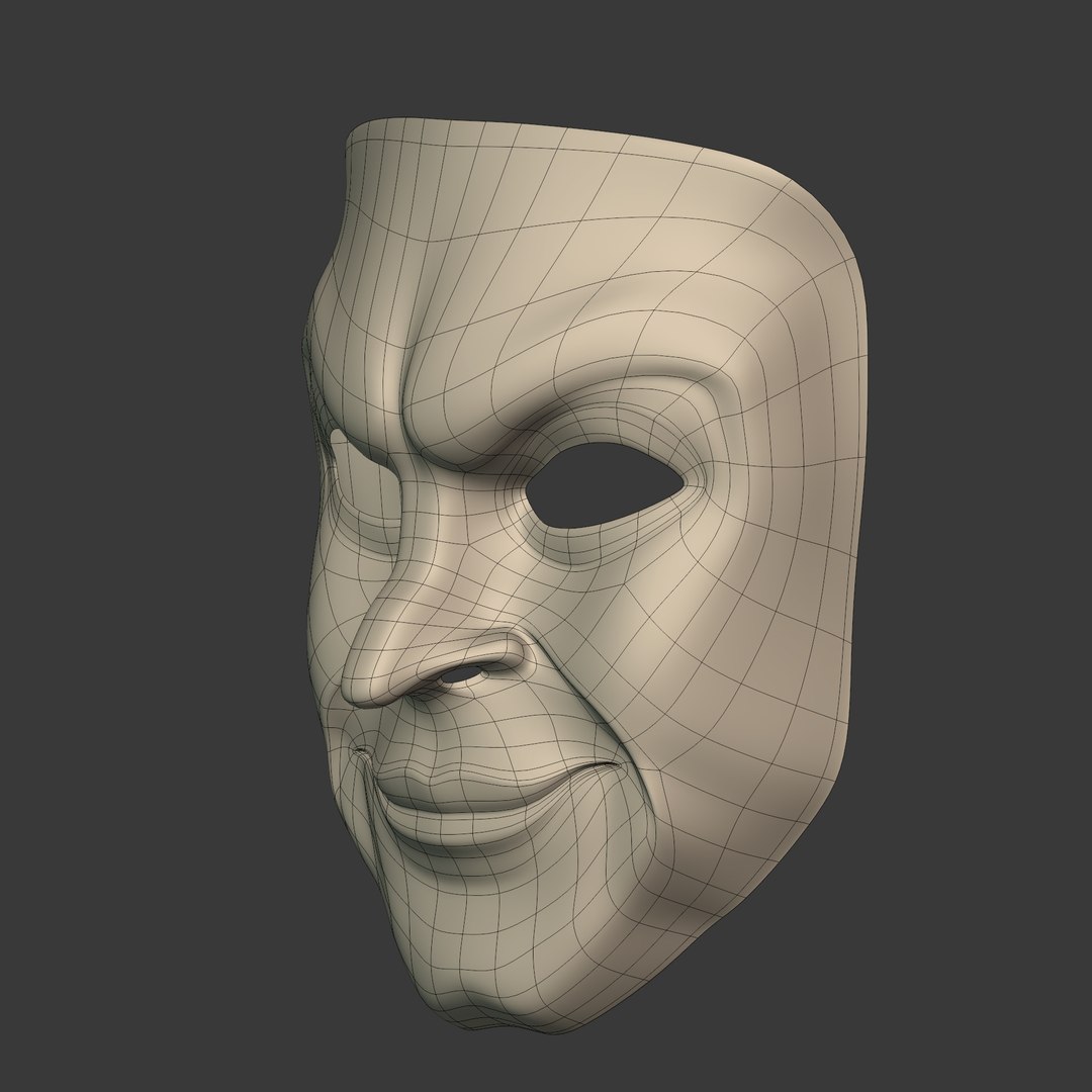 3D Gang Theater Mask Model - TurboSquid 1725520