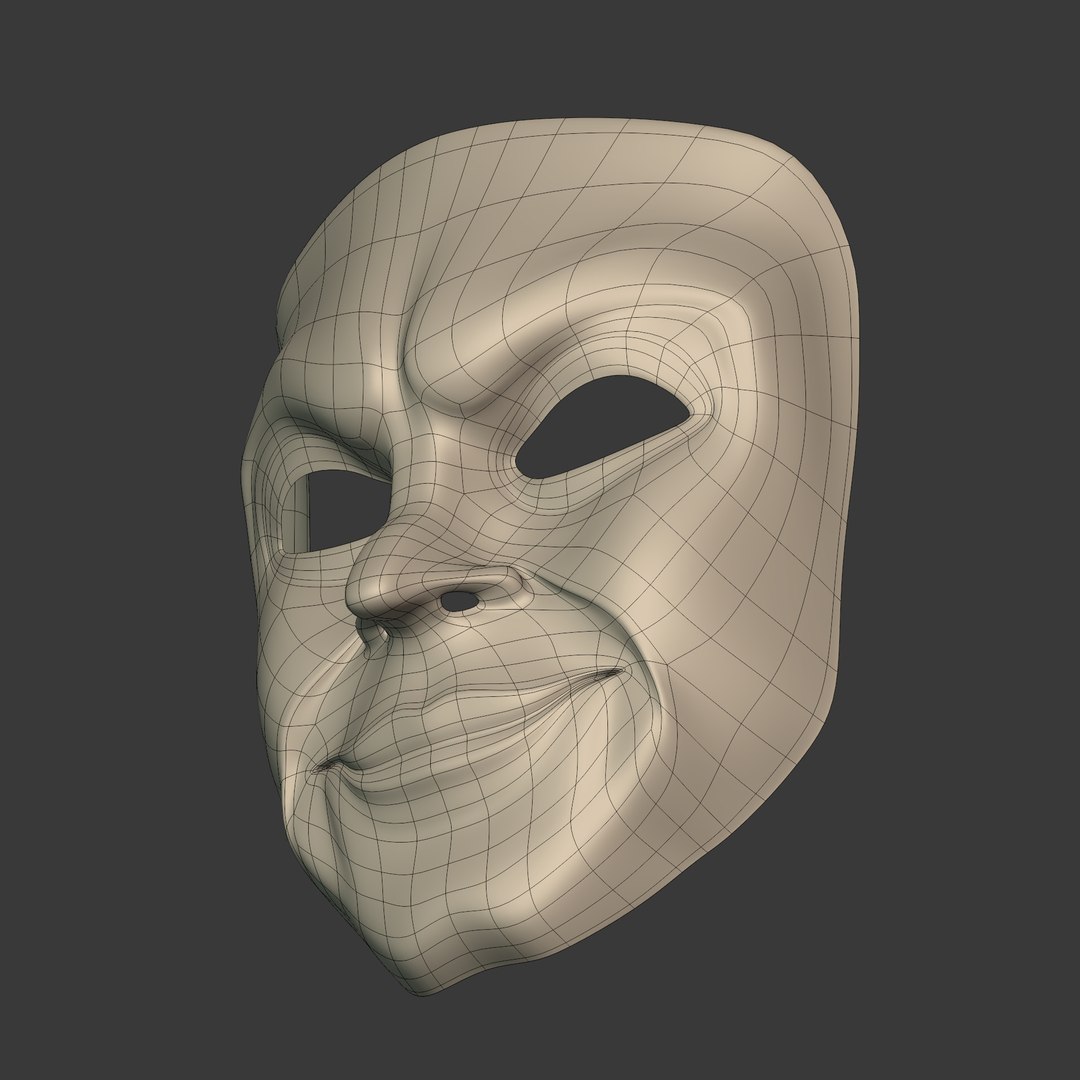 3D Gang Theater Mask Model - TurboSquid 1725520