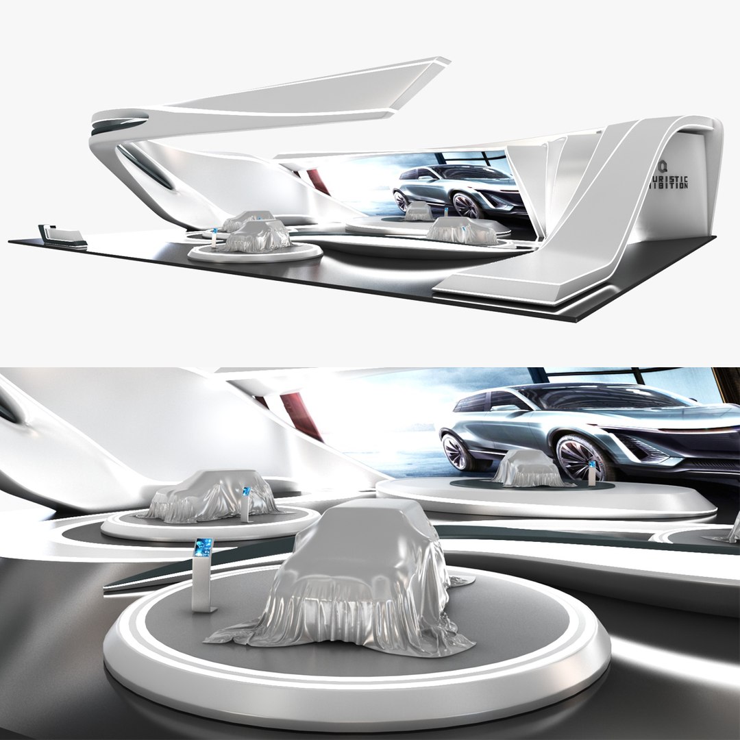 3D Futuristic Exhibition Stand 19 - TurboSquid 1904233