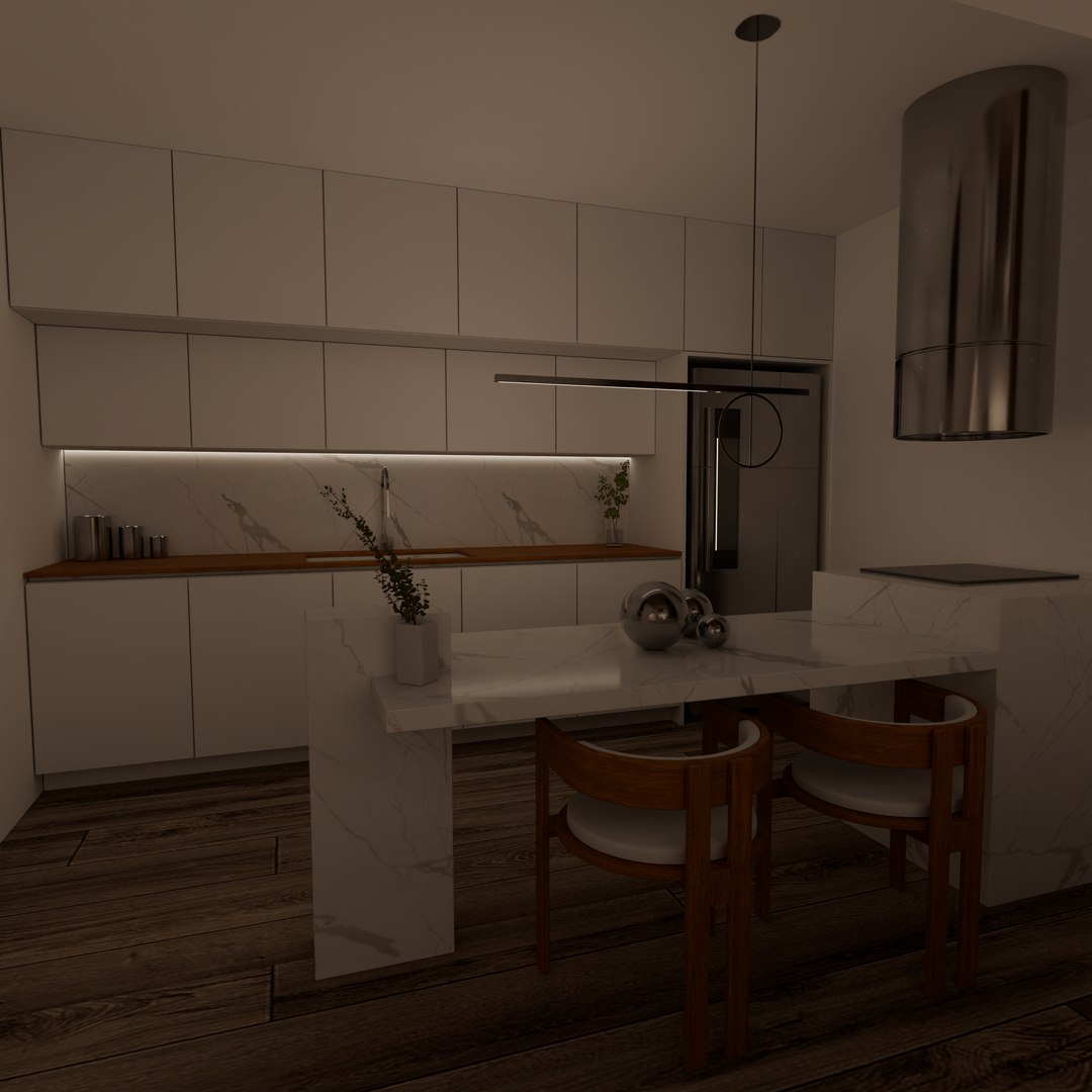Winter House Blender Scene - NIGHT 3D - TurboSquid 2341695