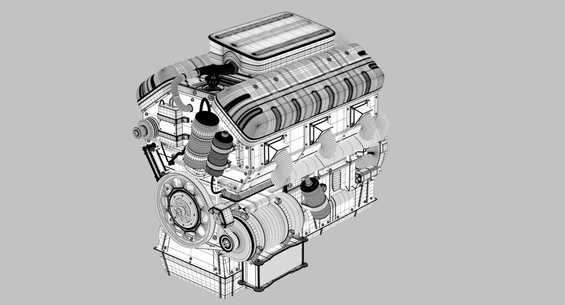 Car Engine 3d Fbx