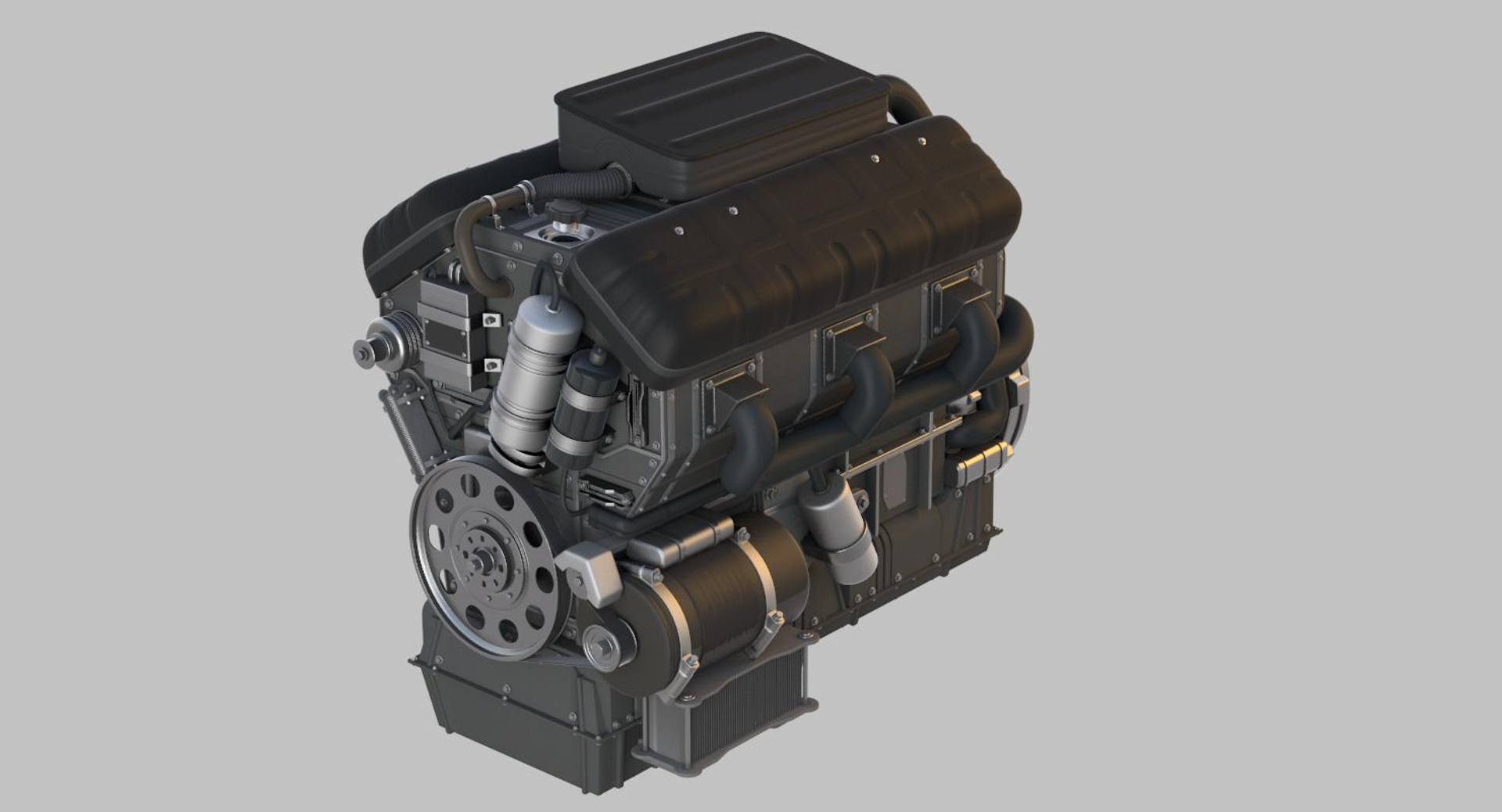Car Engine 3d Fbx
