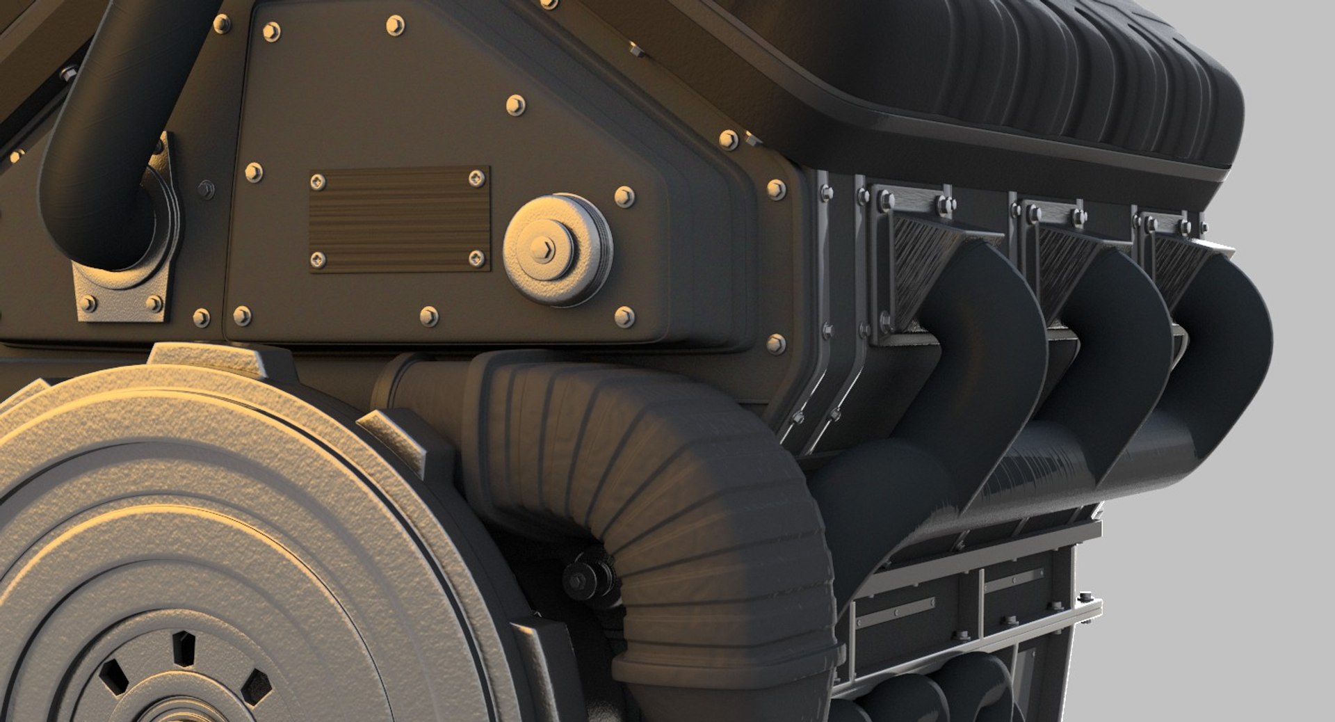 Car Engine 3d Fbx