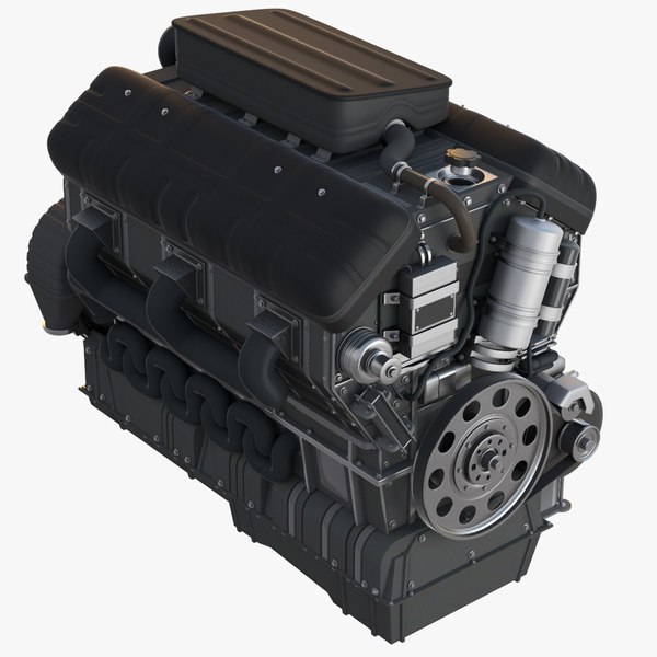 car engine 3d fbx