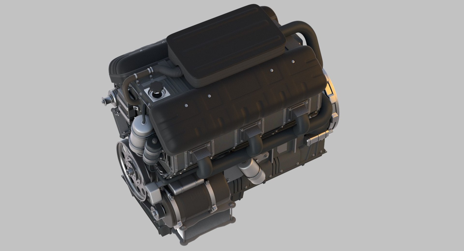Car Engine 3d Fbx