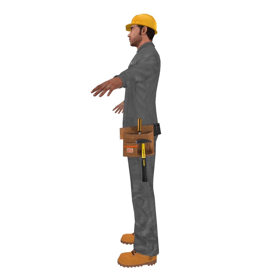 Worker Man 3d Model