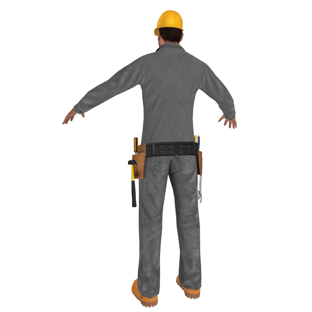 Worker Man 3d Model