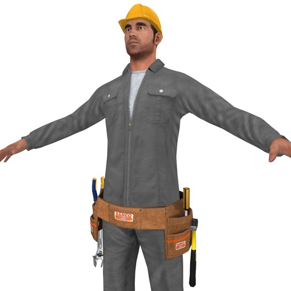 worker man 3d model