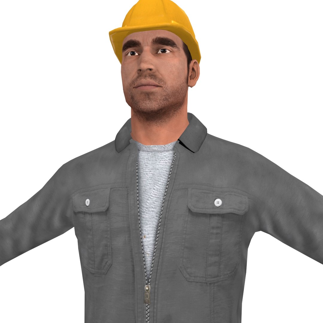 Worker Man 3d Model