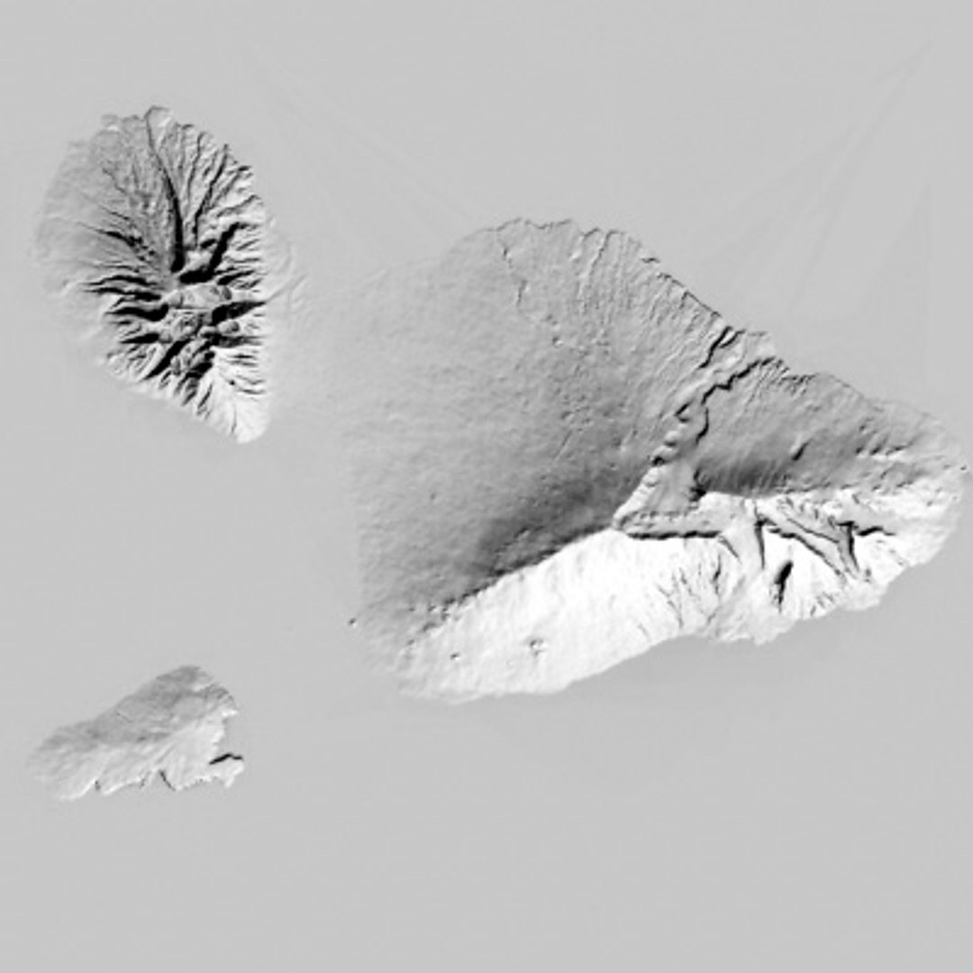3d Model Islands Maui Kahoolawe