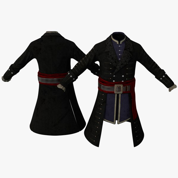 3d pirate costume 3 model