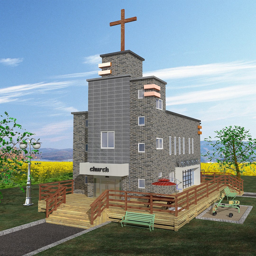 3D Church - TurboSquid 1431939