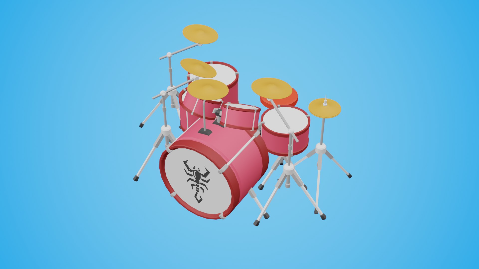 Low Poly Drum 2 3D Model - TurboSquid 1918555