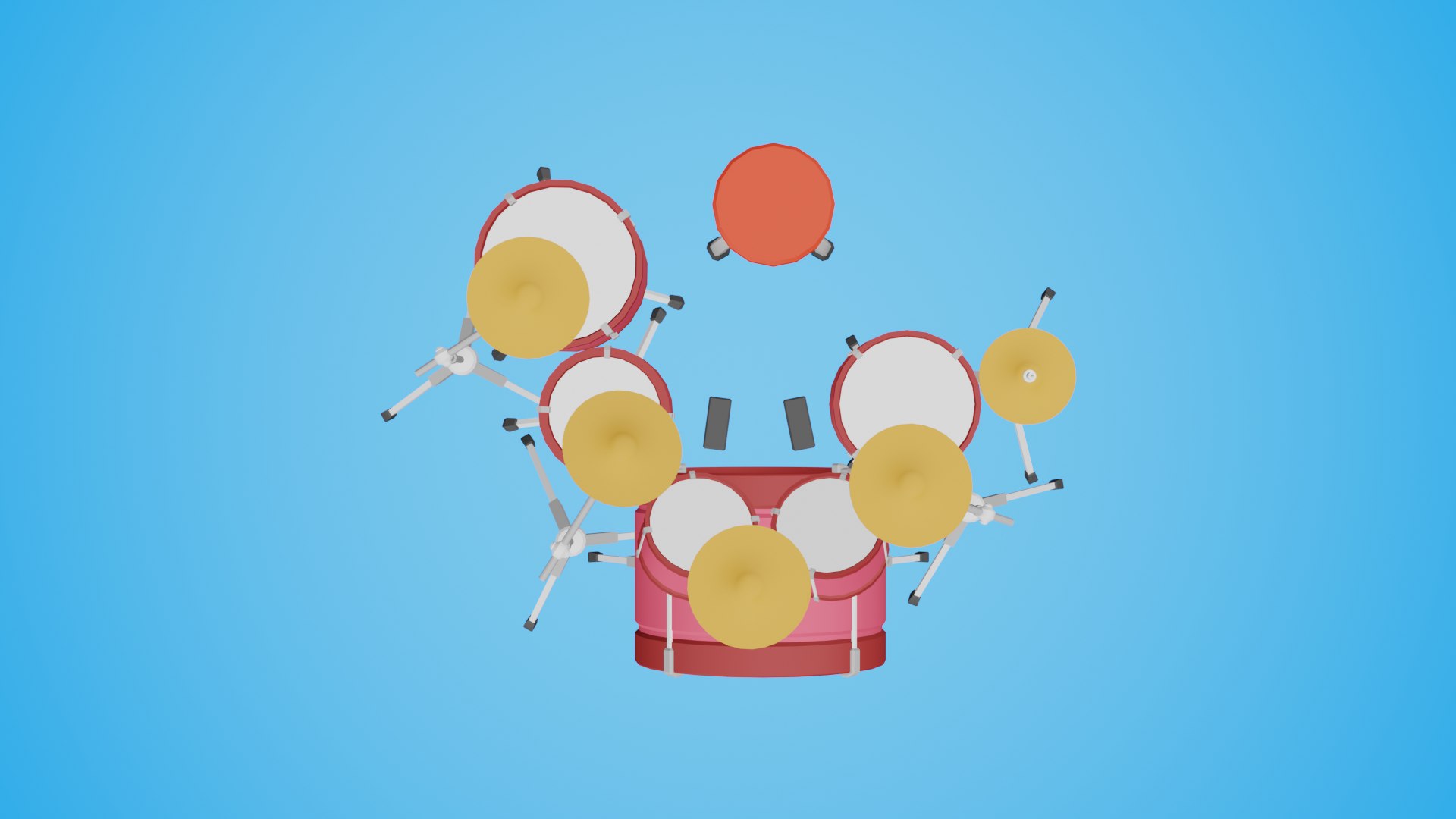 Low Poly Drum 2 3D Model - TurboSquid 1918555