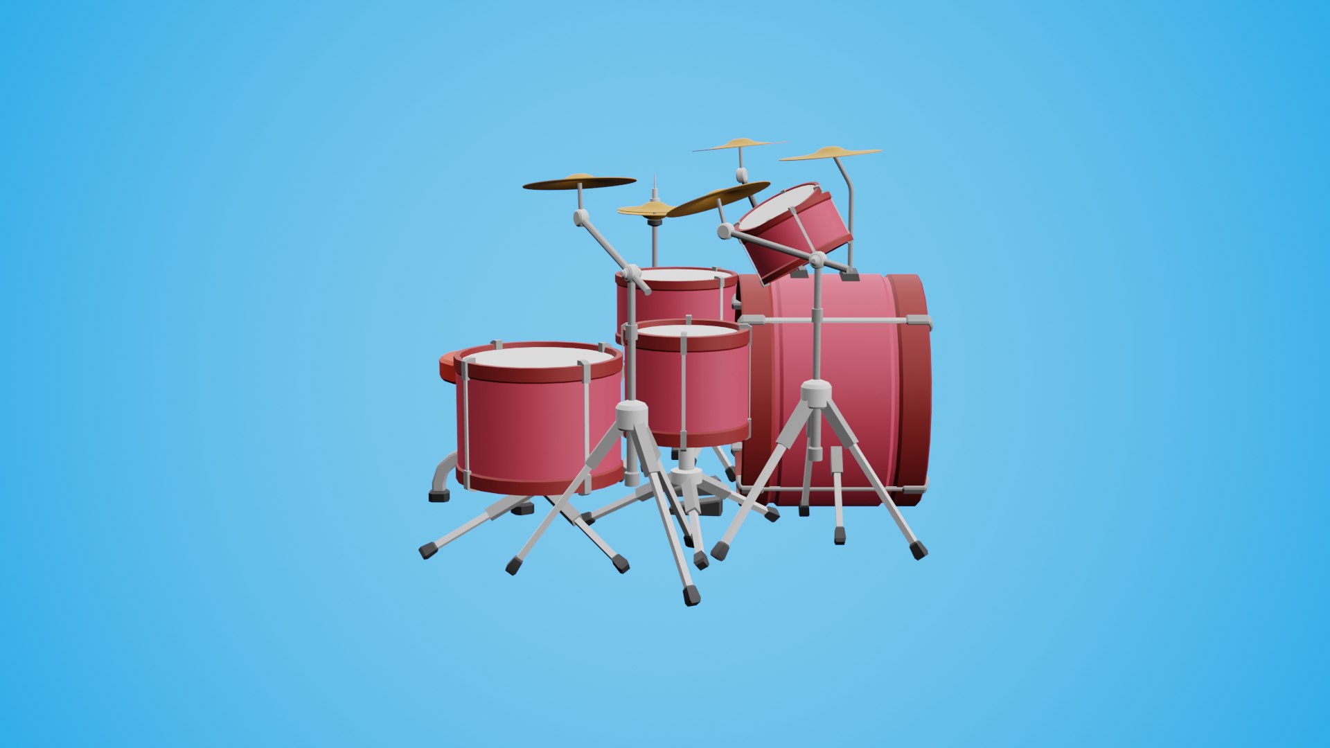Low Poly Drum 2 3D Model - TurboSquid 1918555