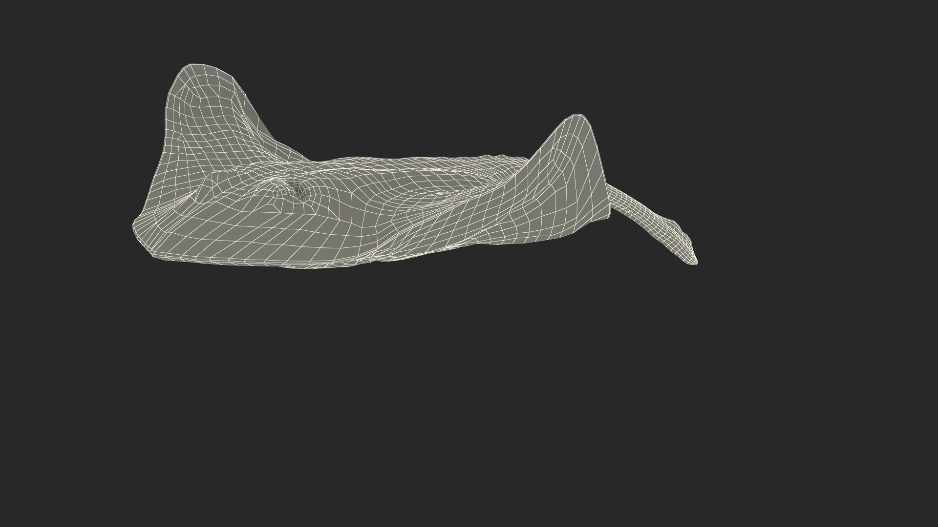 3D Gray Stingray Floating On The Bottom - TurboSquid 2268143