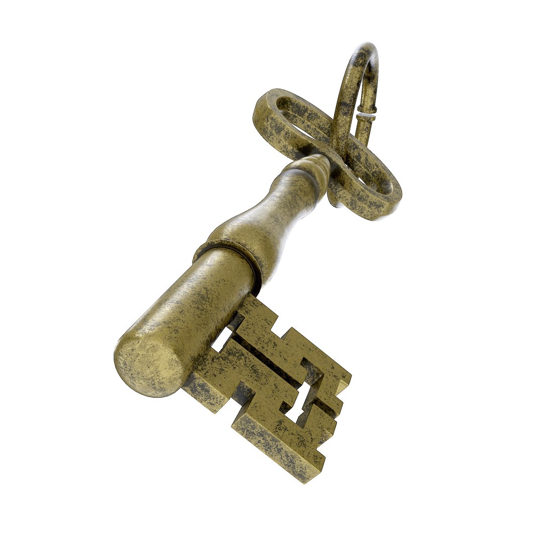 Antique Brass Key 3D Model - TurboSquid 1976548