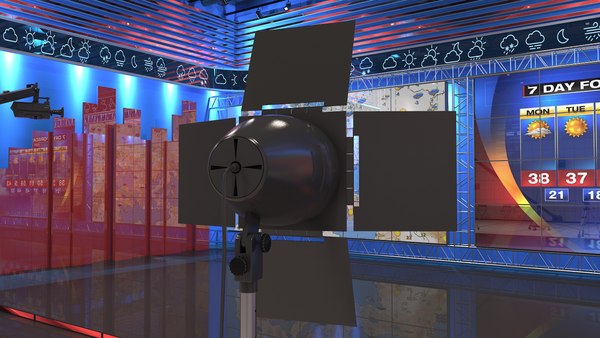 3D tv weather forecast studio set - TurboSquid 1535044