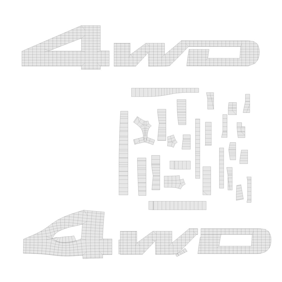 Four Wheel Drive Emblem 3D model - TurboSquid 1897298