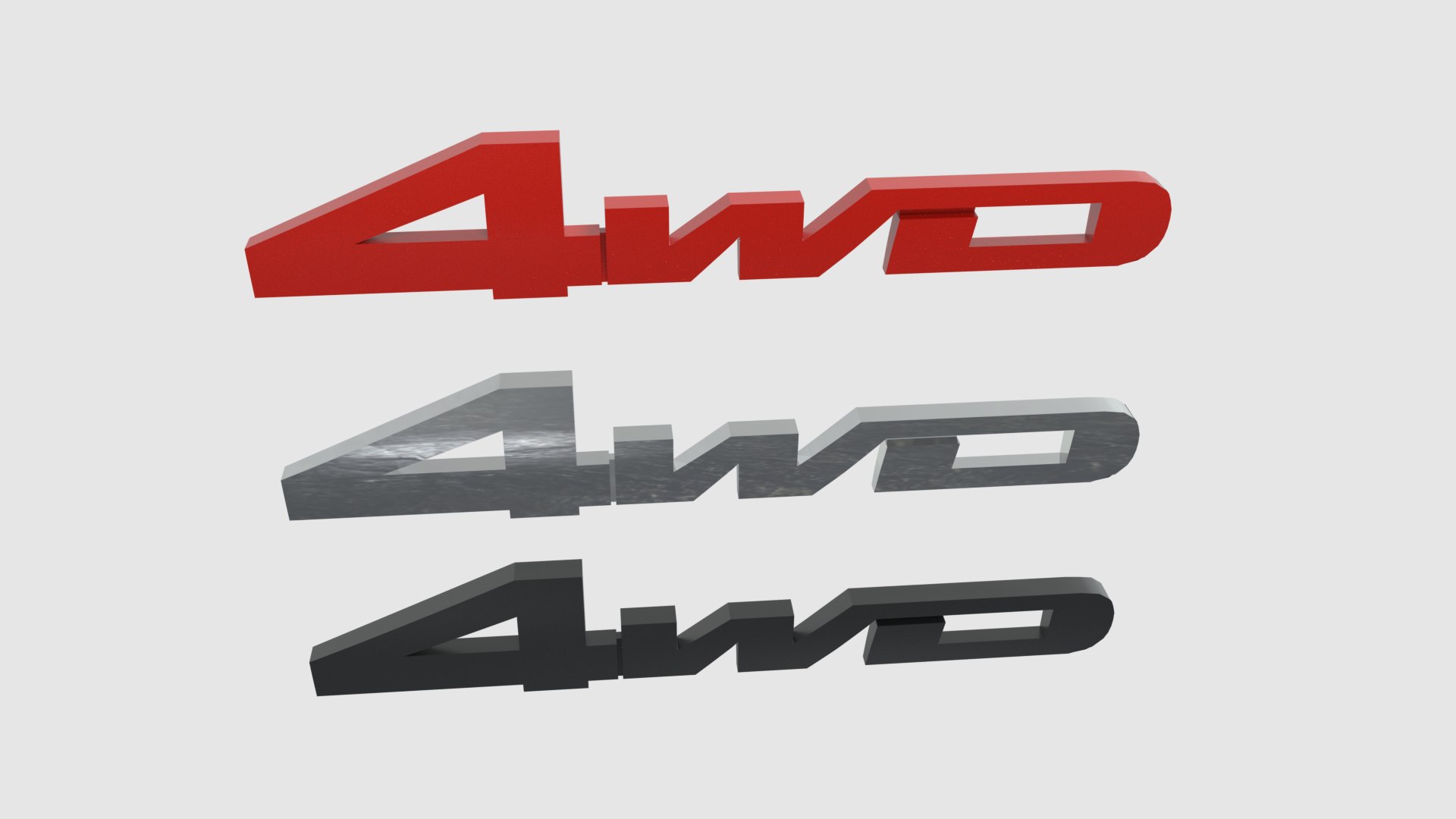 Four Wheel Drive Emblem 3D model - TurboSquid 1897298