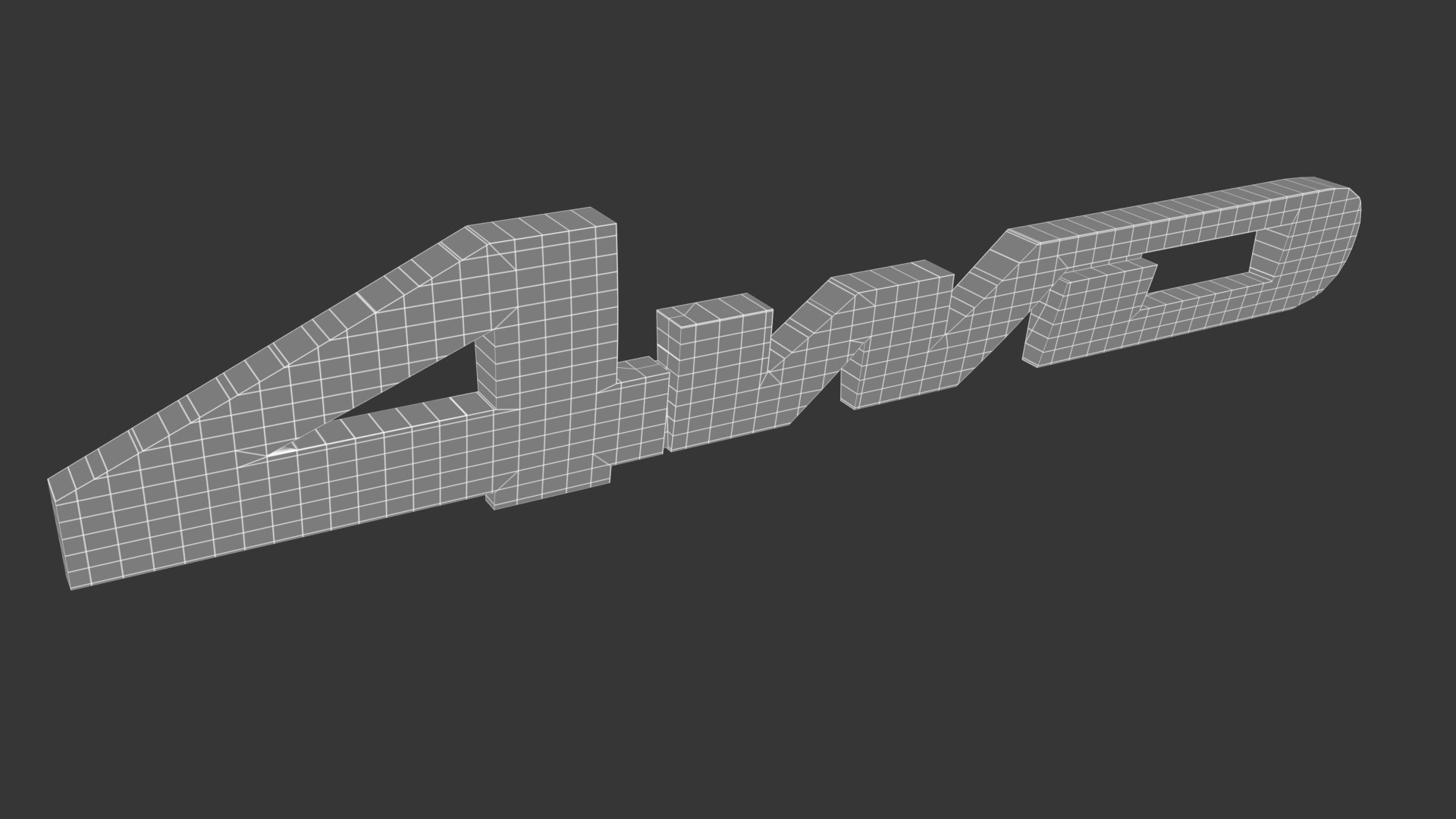 Four Wheel Drive Emblem 3D model - TurboSquid 1897298