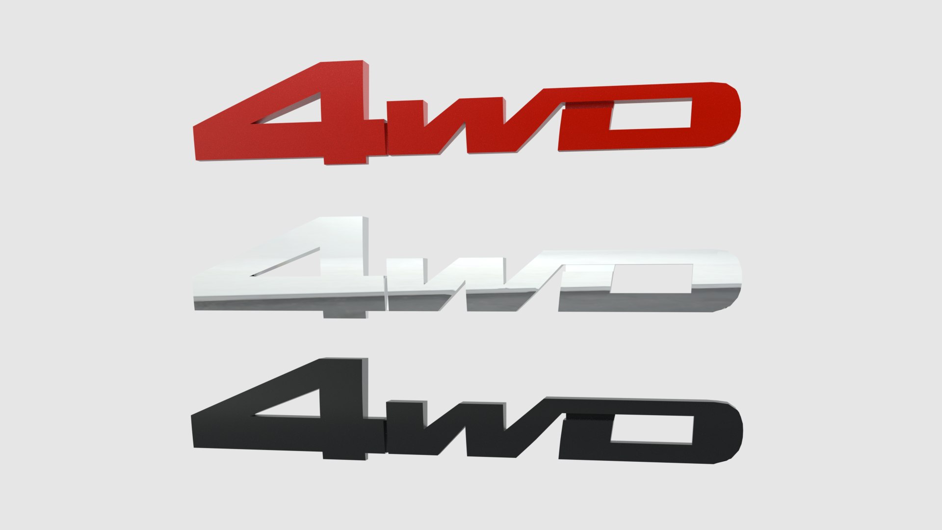 Four Wheel Drive Emblem 3D model - TurboSquid 1897298