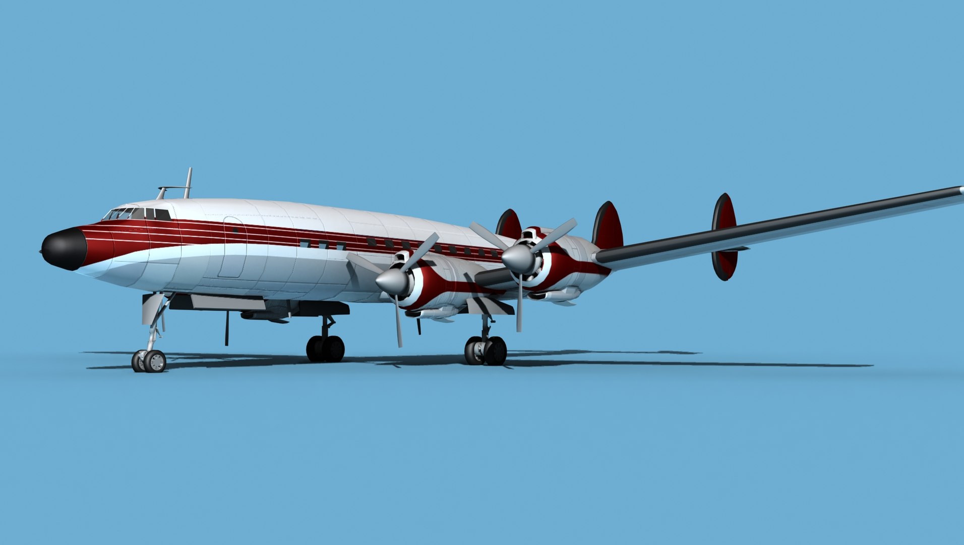Lockheed L1649 Star Liner Corporate 2 3D Model - TurboSquid 1921230
