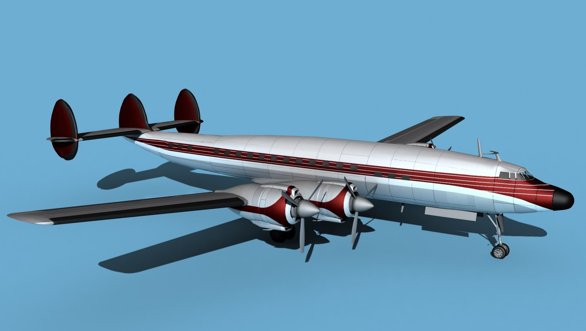 Lockheed L1649 Star Liner Corporate 2 3D Model - TurboSquid 1921230