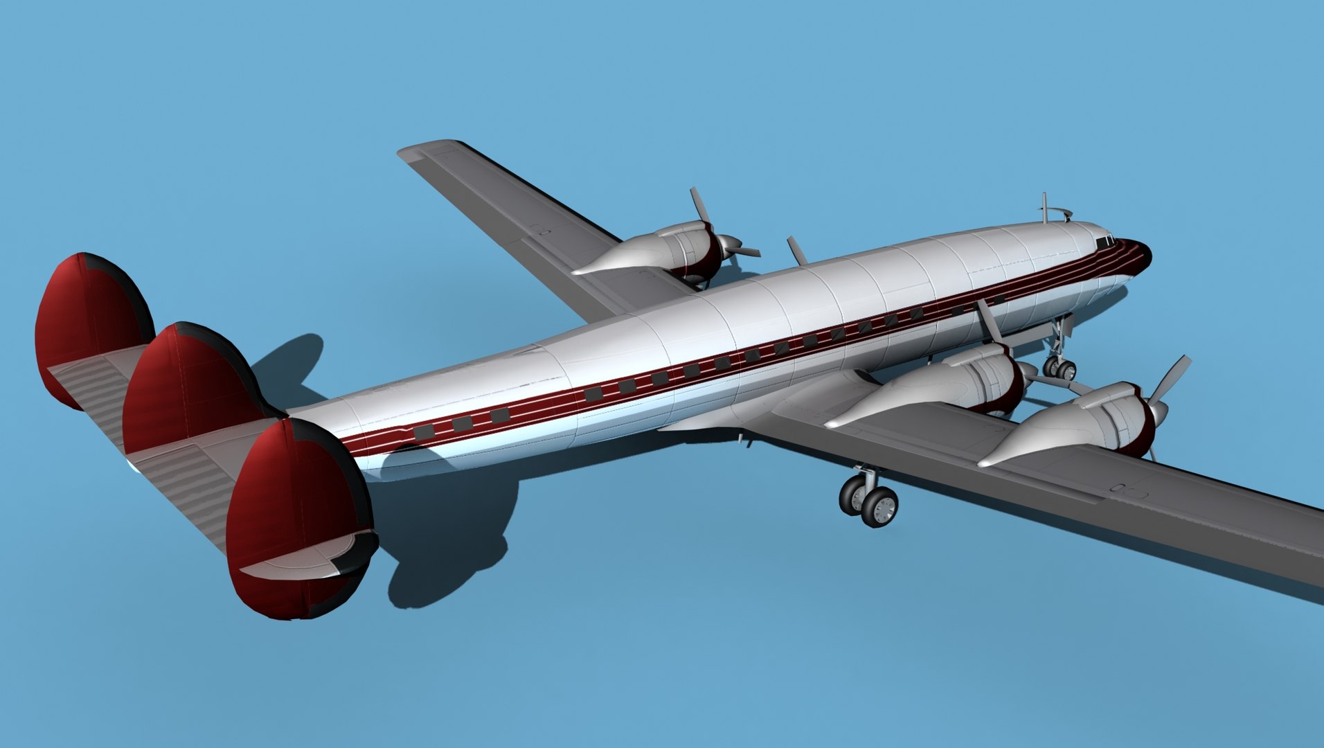 Lockheed L1649 Star Liner Corporate 2 3D Model - TurboSquid 1921230